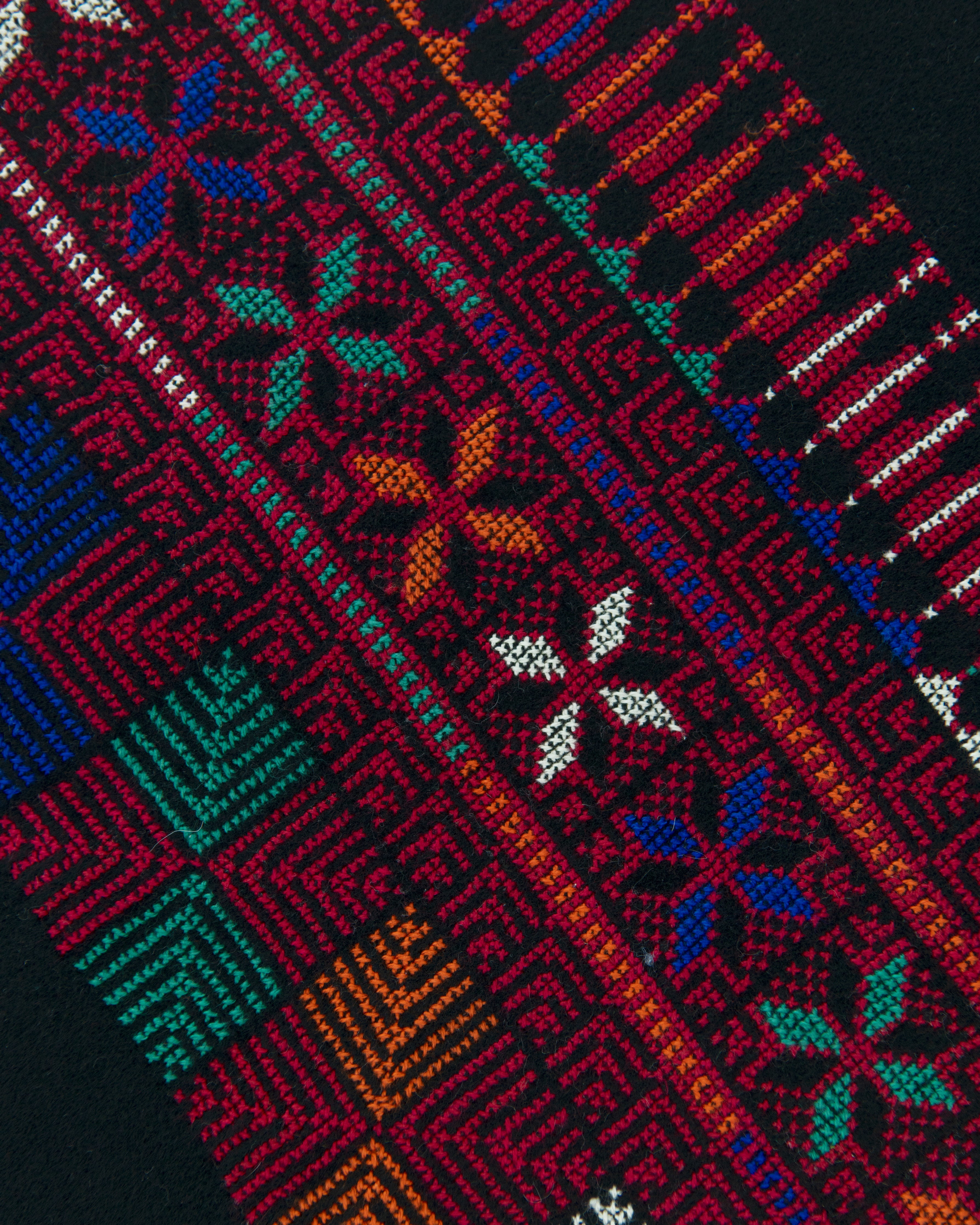 JOD 105.00/140.00 - Disc of Feathers - Black Scarf {JAFFA} – ramz.emboidery