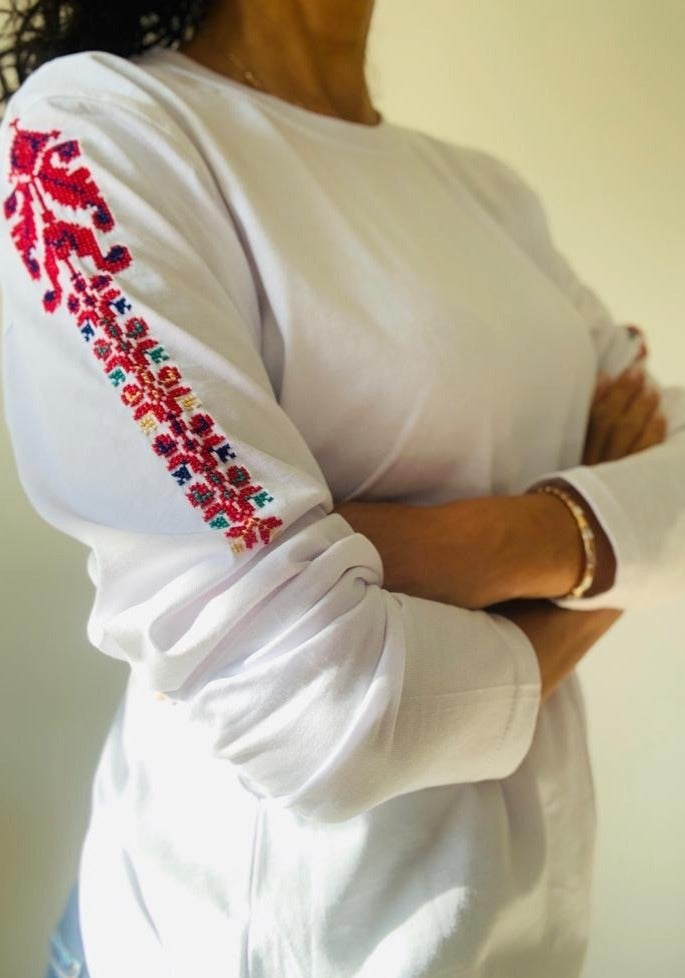 JOD 40.00 - Vases Shoulders - White {JAFFA} – ramz.emboidery